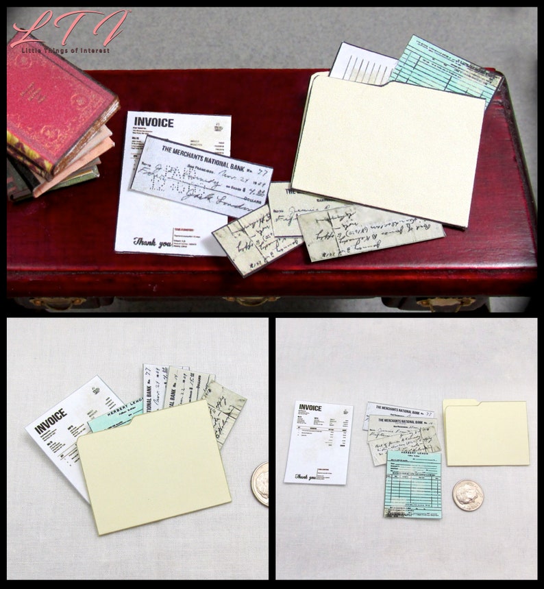 OFFICE FILE FOLDER Receipts Invoice Bank Draft Desk Clutter in | Etsy