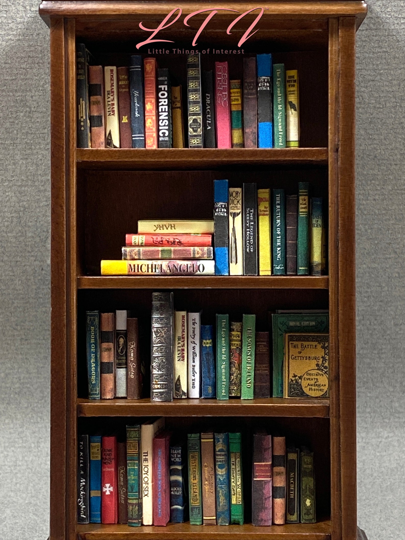 4 RANDOM BOOKSHELF Books 1:12 Scale Dollhouse Miniature Books - Etsy