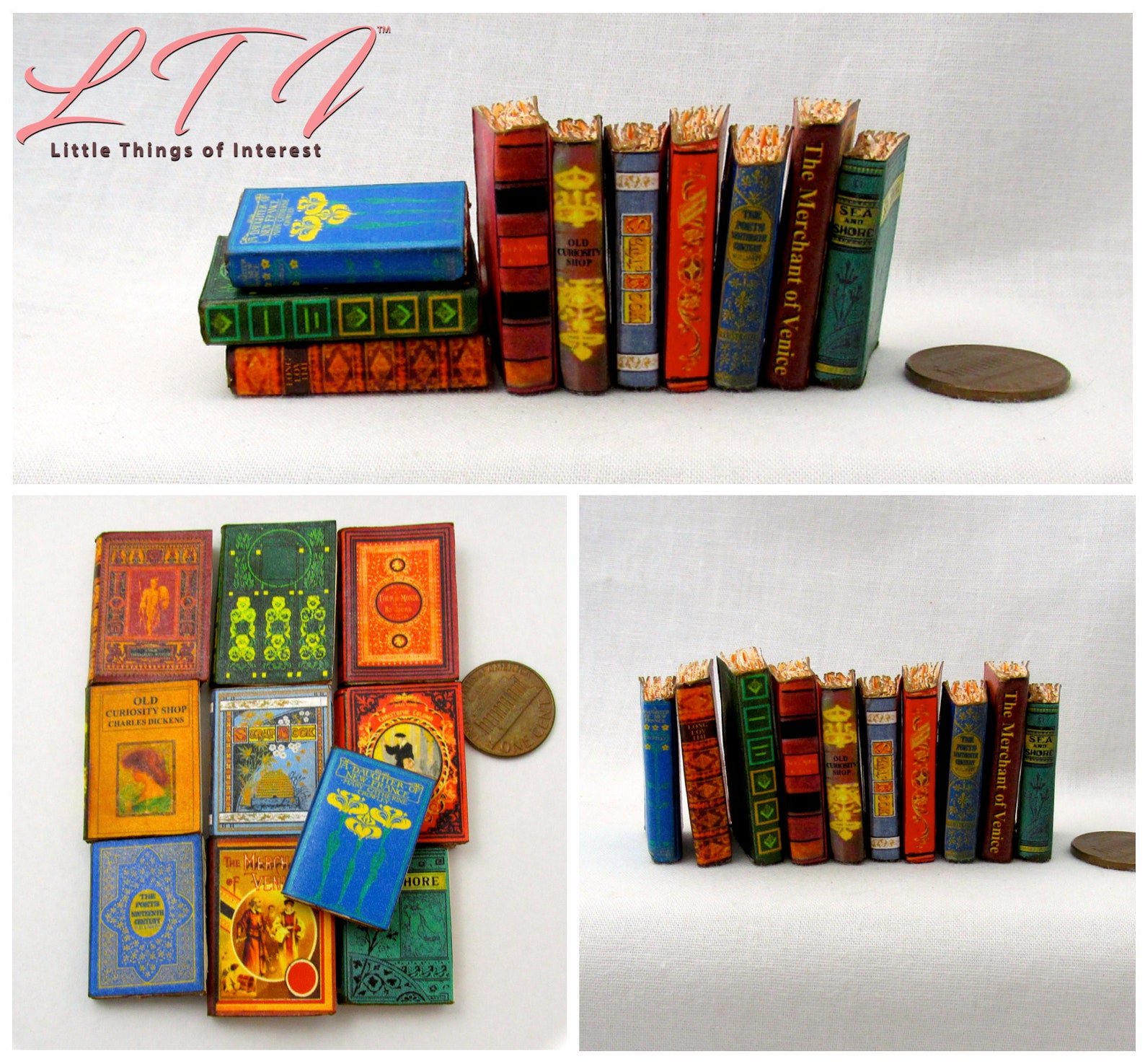 1:6 Scale VINTAGE STYLE BOOKS Set of 10 Prop Books Miniature - Etsy