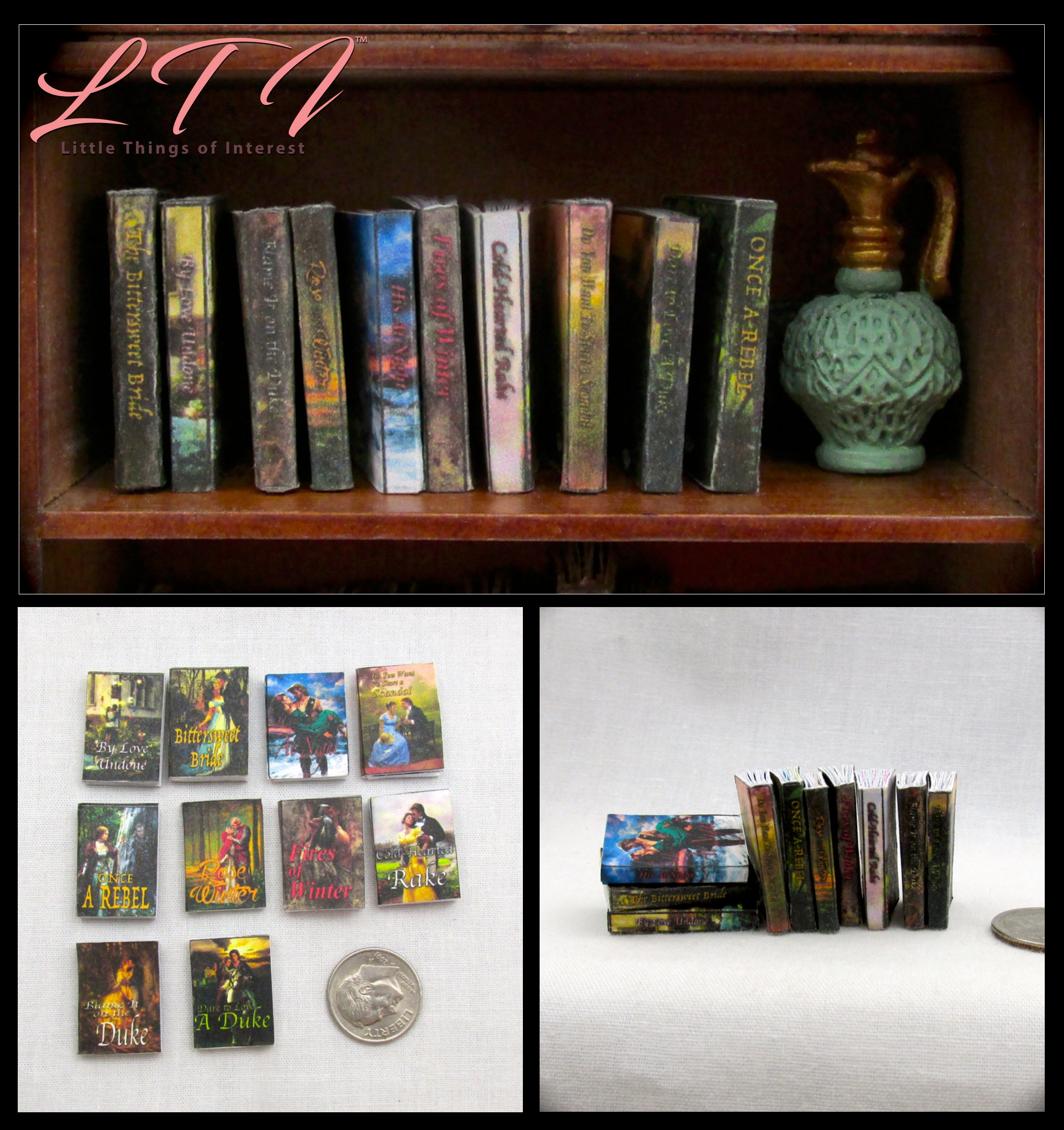 ROMANCE NOVELS Set of 10 Prop Books in Dollhouse Miniature - Etsy