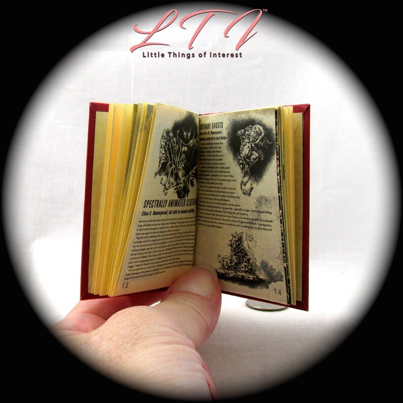 TOBIN SPIRIT GUIDE Readable Illustrated Book in 1:4 Scale | Etsy