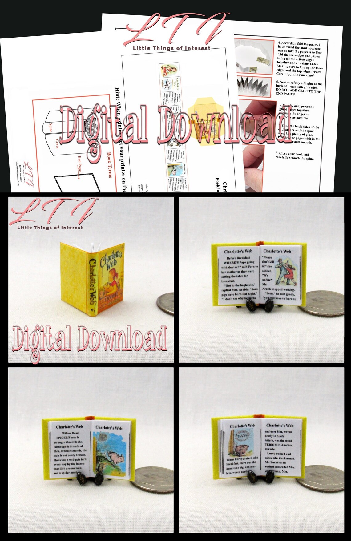 Digital Download CHARLOTTES WEB Book Pdf and Construction - Etsy