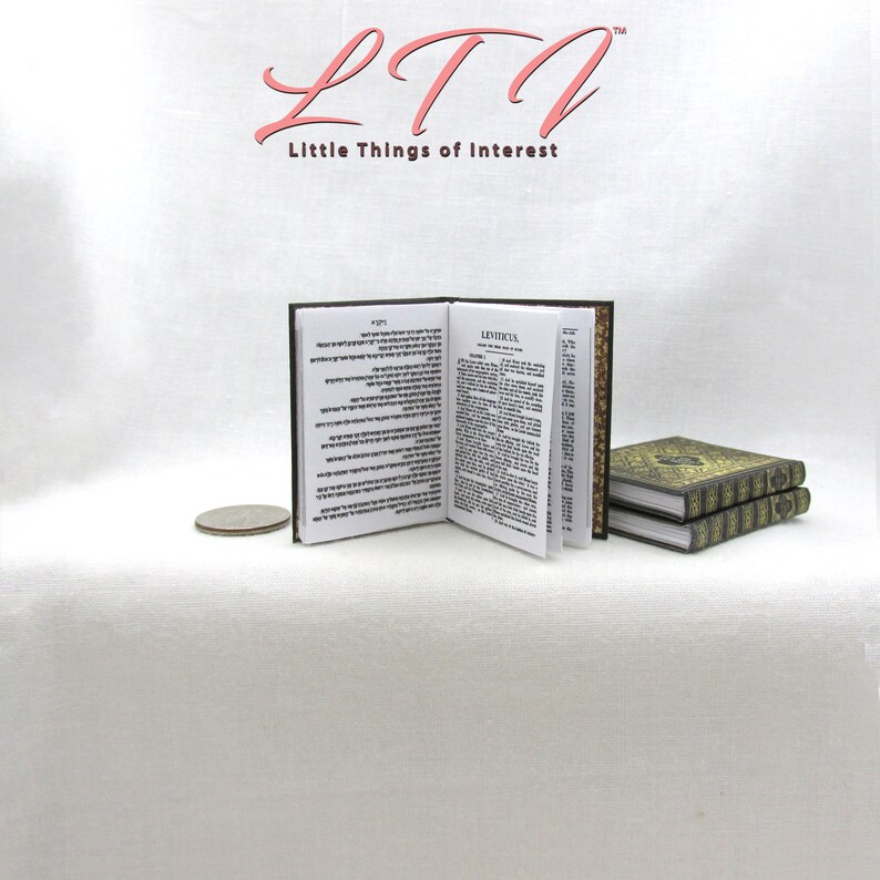 1:6 Scale the FIVE BOOKS of MOSES Miniature Playscale Readable - Etsy