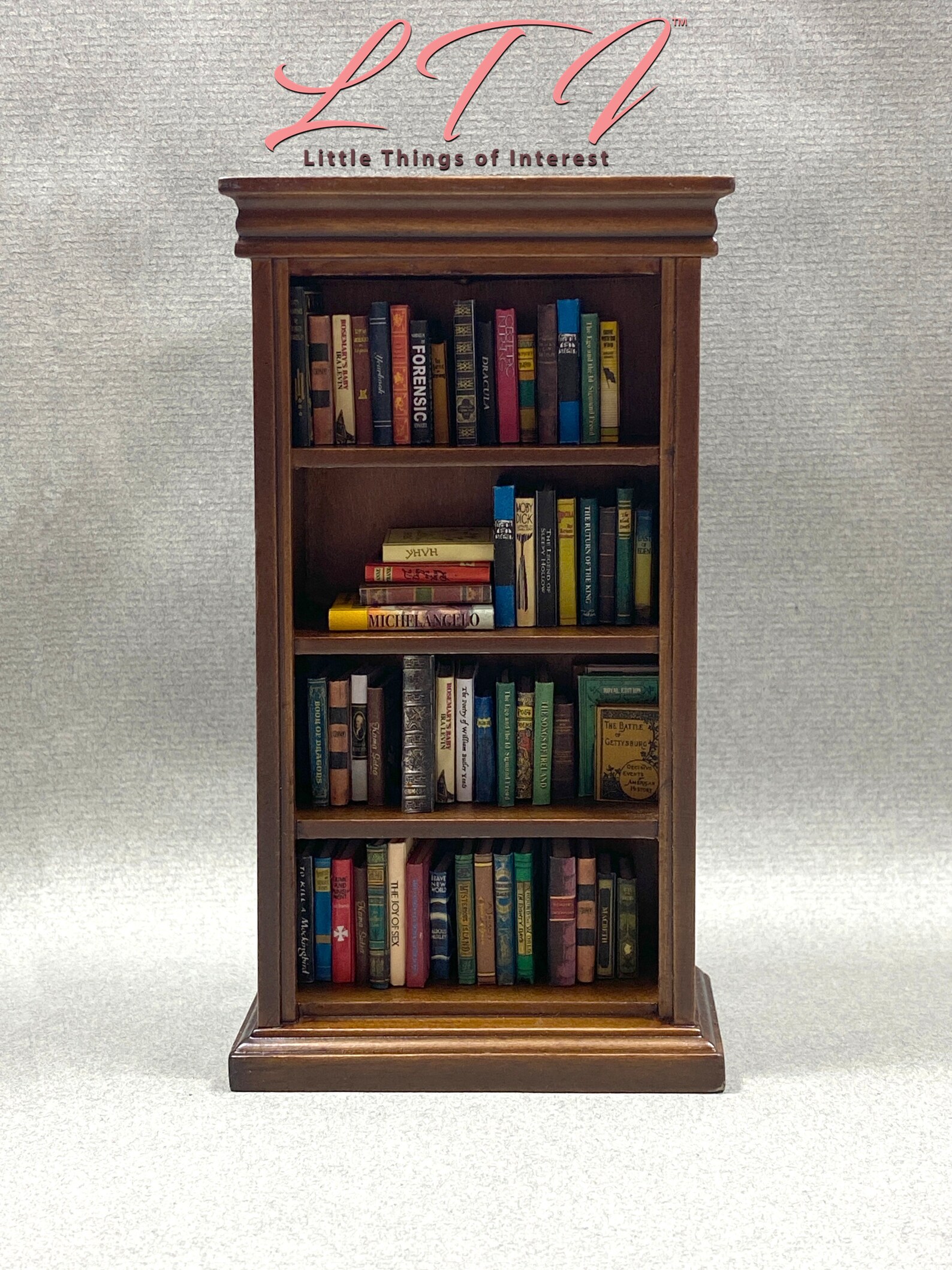 4 RANDOM BOOKSHELF Books 1:12 Scale Dollhouse Miniature Books - Etsy