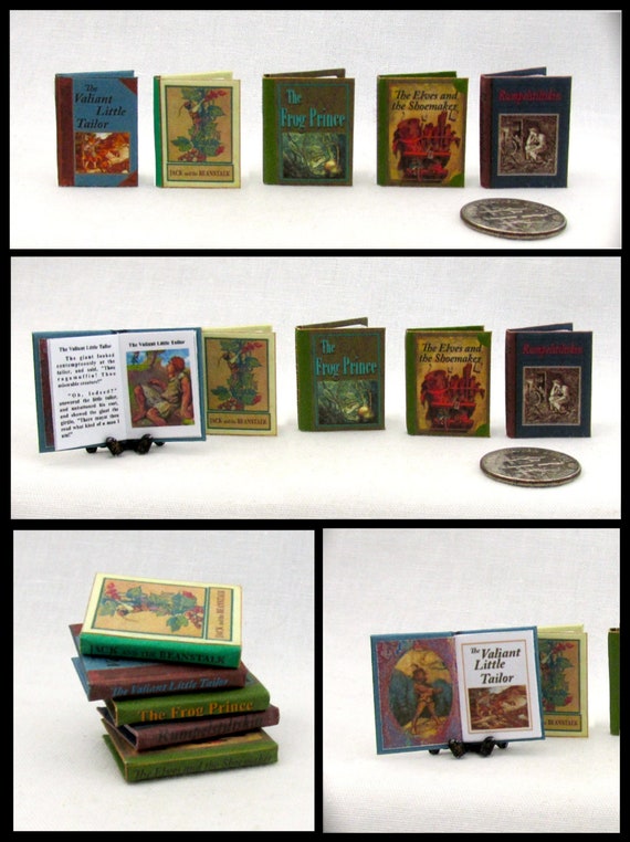 miniature books to put on display dollhouse books Set of 5 Dr Seuss ...