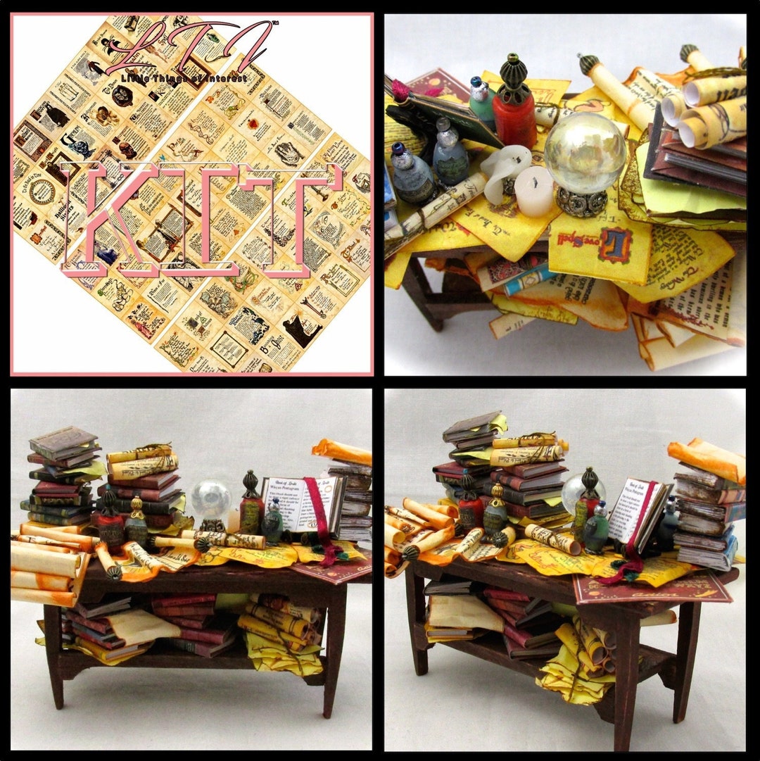 Kit 81 SPELL PAGES With Printed Pdf Instruction Tutorial in Miniature 1 ...