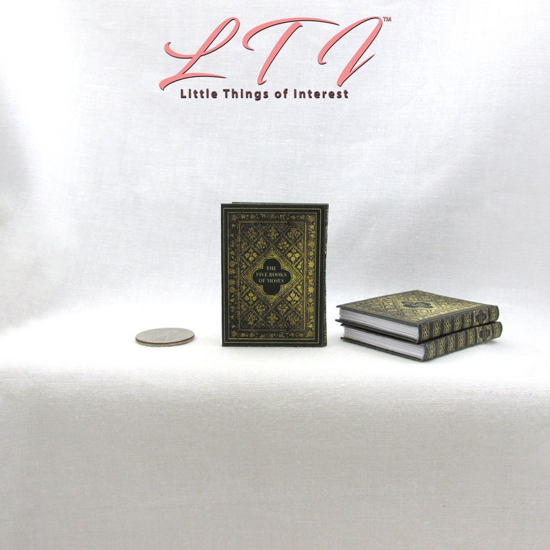 1:6 Scale the FIVE BOOKS of MOSES Miniature Playscale Readable - Etsy