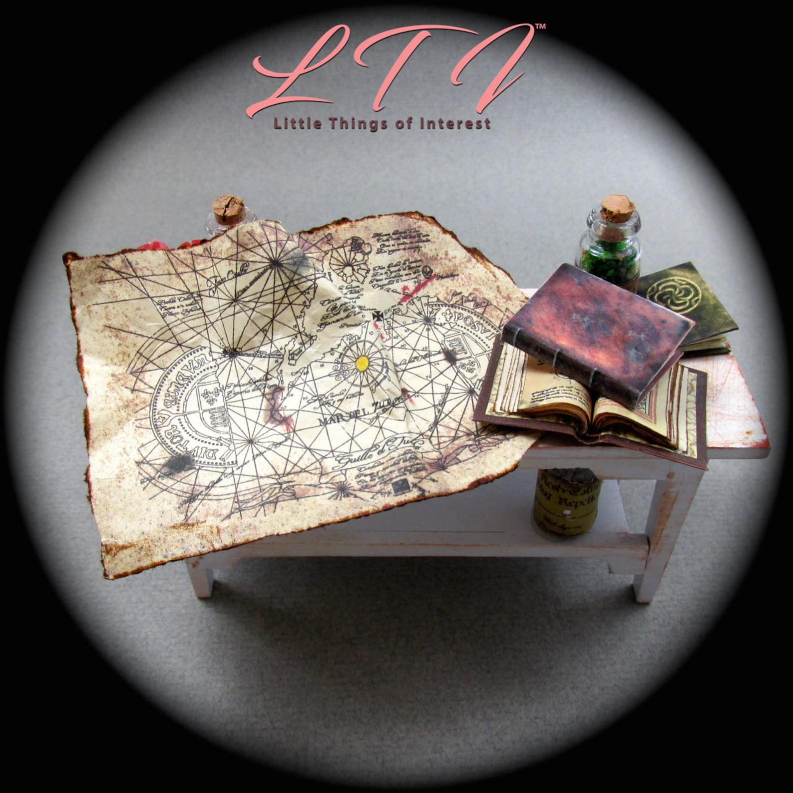 OLD SPANISH TREASURE Map Miniature Dollhouse 1:12 Scale One | Etsy