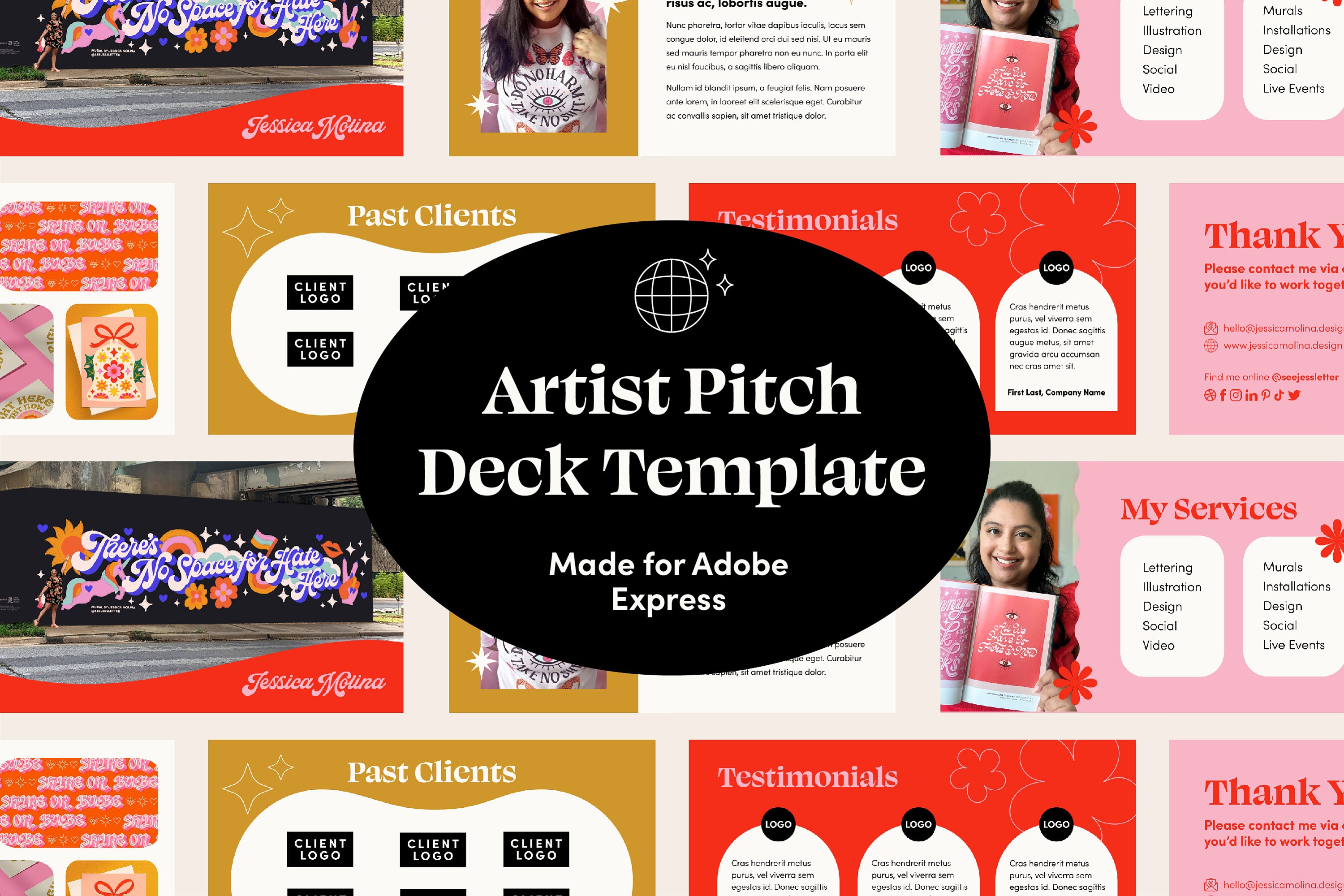 Pitch Deck Template for Artists, Designers, or Creatives for Adobe ...
