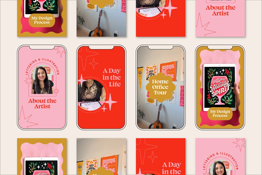 Adobe Express Instagram Reel Covers: Retro Social Media Templates (PDF ...