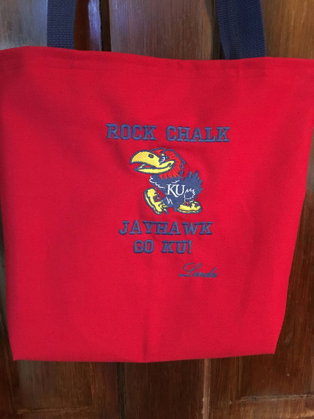 Free personalizing Machine embroidered KU Jayhawk - Etsy.de