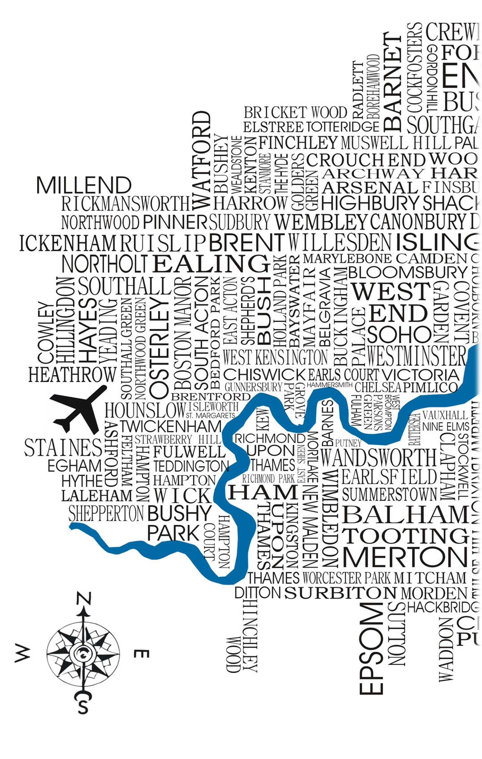 London Print - Word Art - Etsy