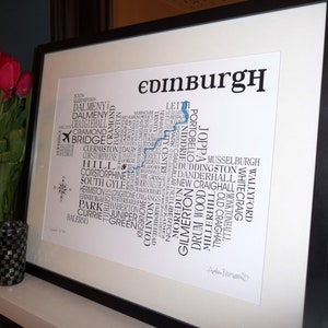 Edinburgh Word Map | Etsy