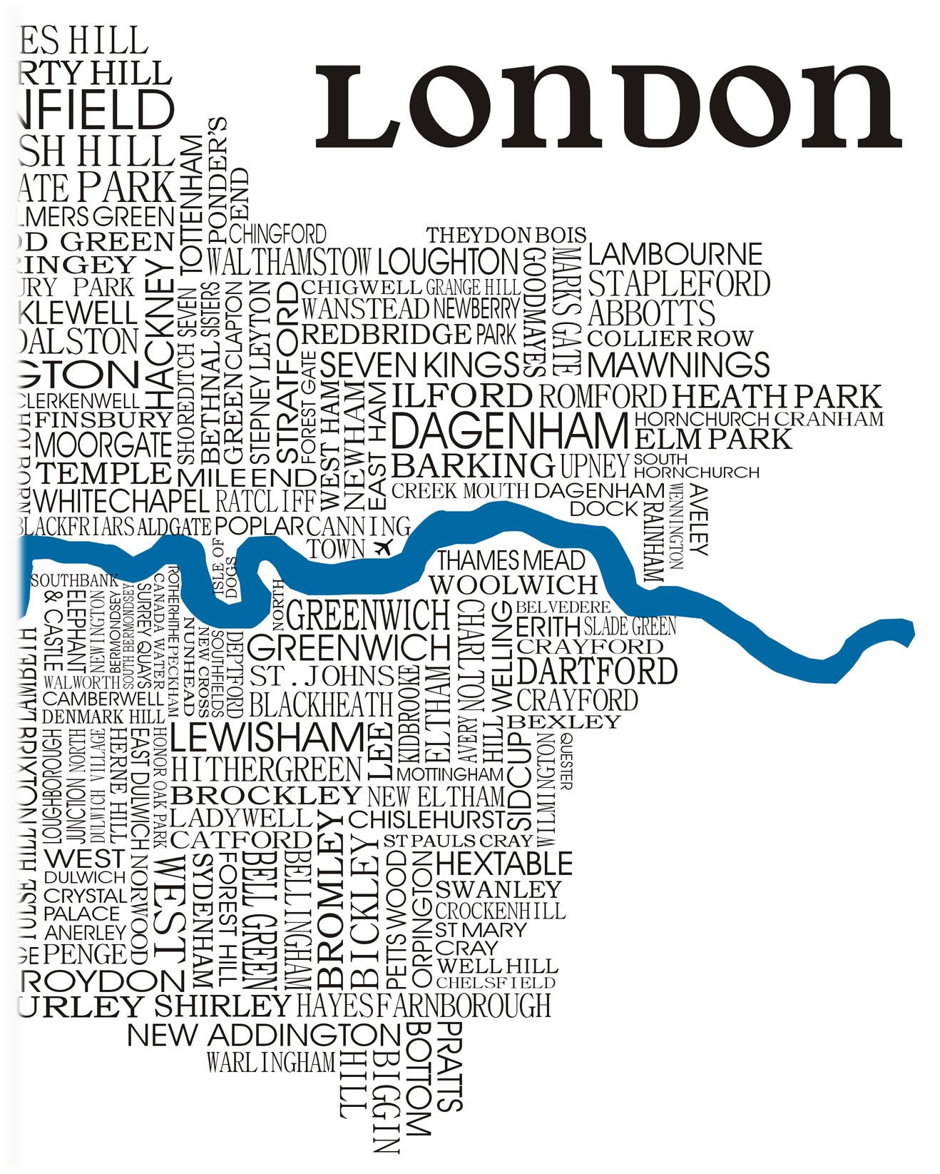 London Print - Word Art - Etsy