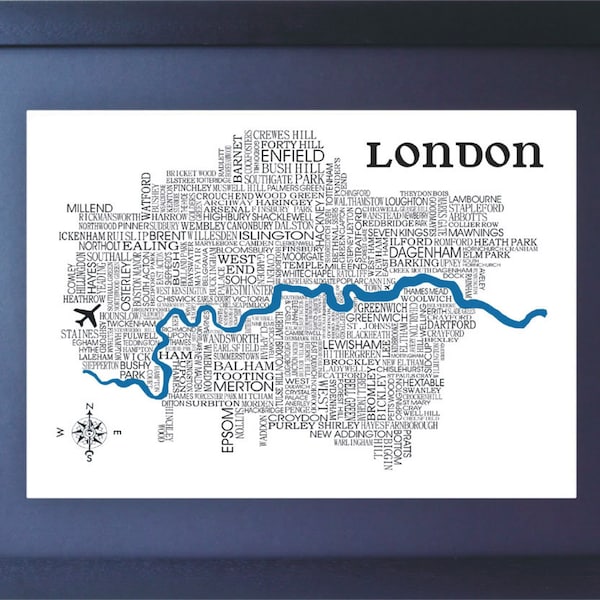 London Map Print - Etsy
