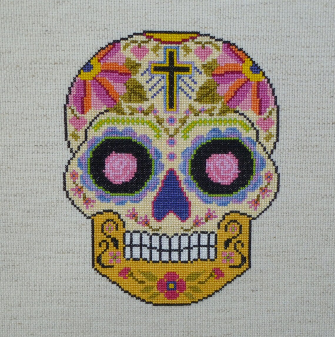 ALL SOULS Sugar Skull Cross Stitch Pattern - Etsy