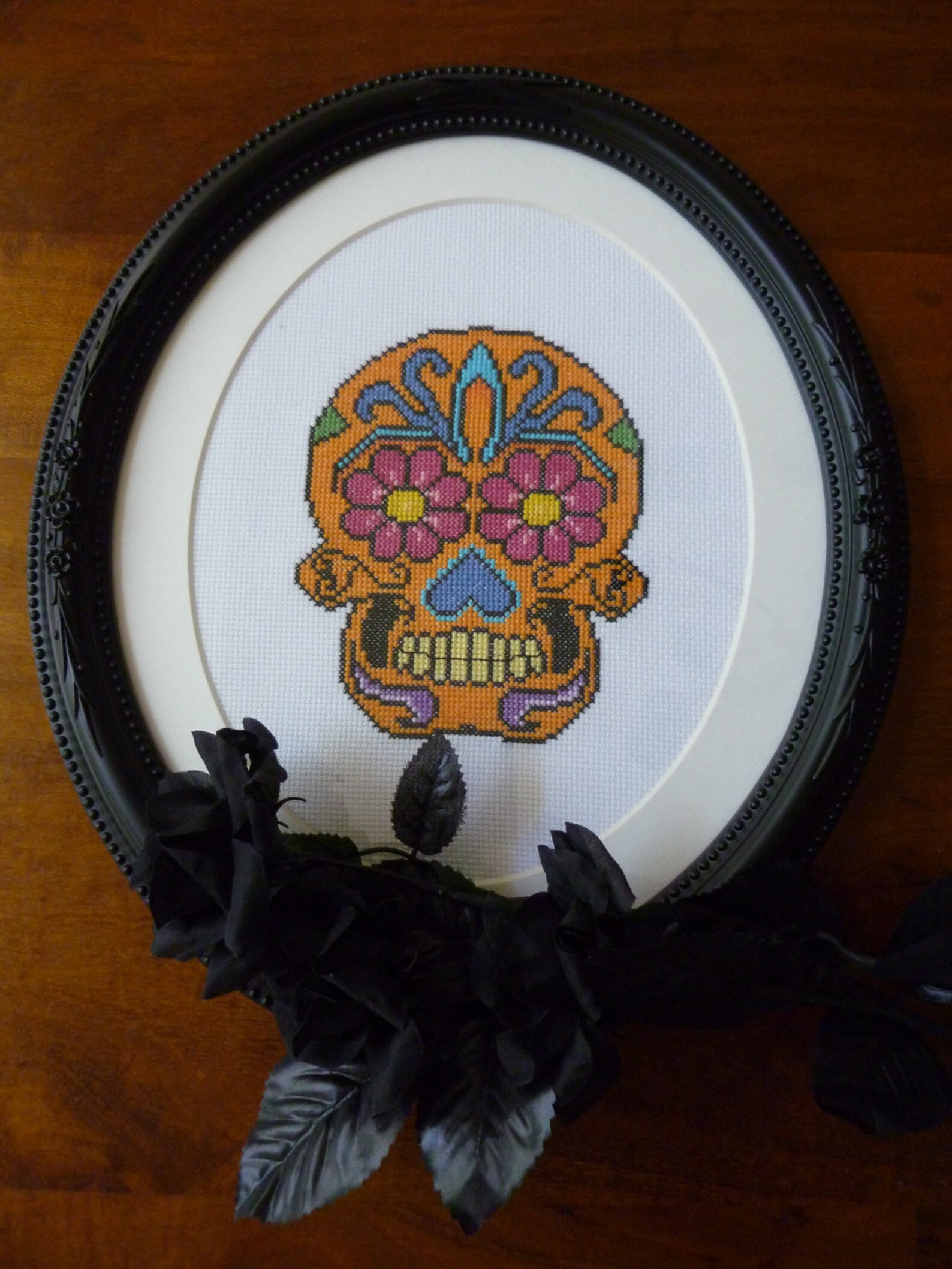 Orange Sugar SKULL Cross Stitch Pattern - Etsy