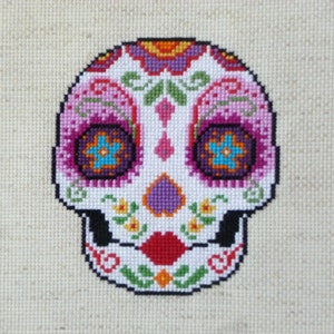 Sweetheart Sugar Skull Cross Stitch Pattern - Etsy