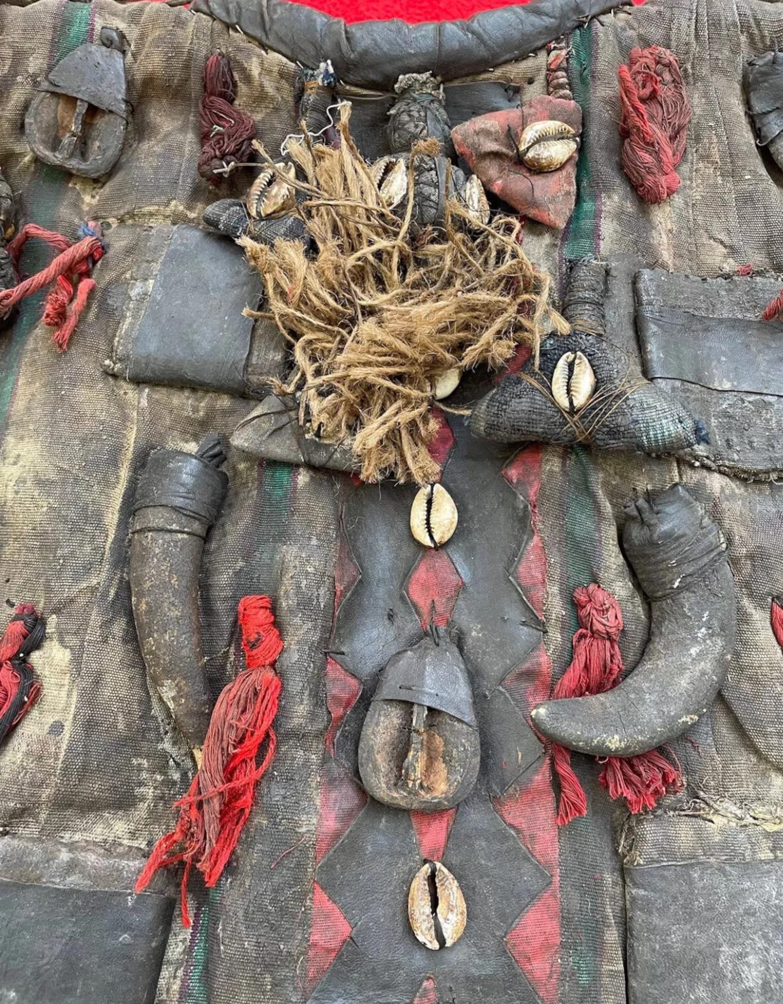 Yoruba Tribe Magnificent Old Hunter’s Vest With Amulets & Magic Bundles ...
