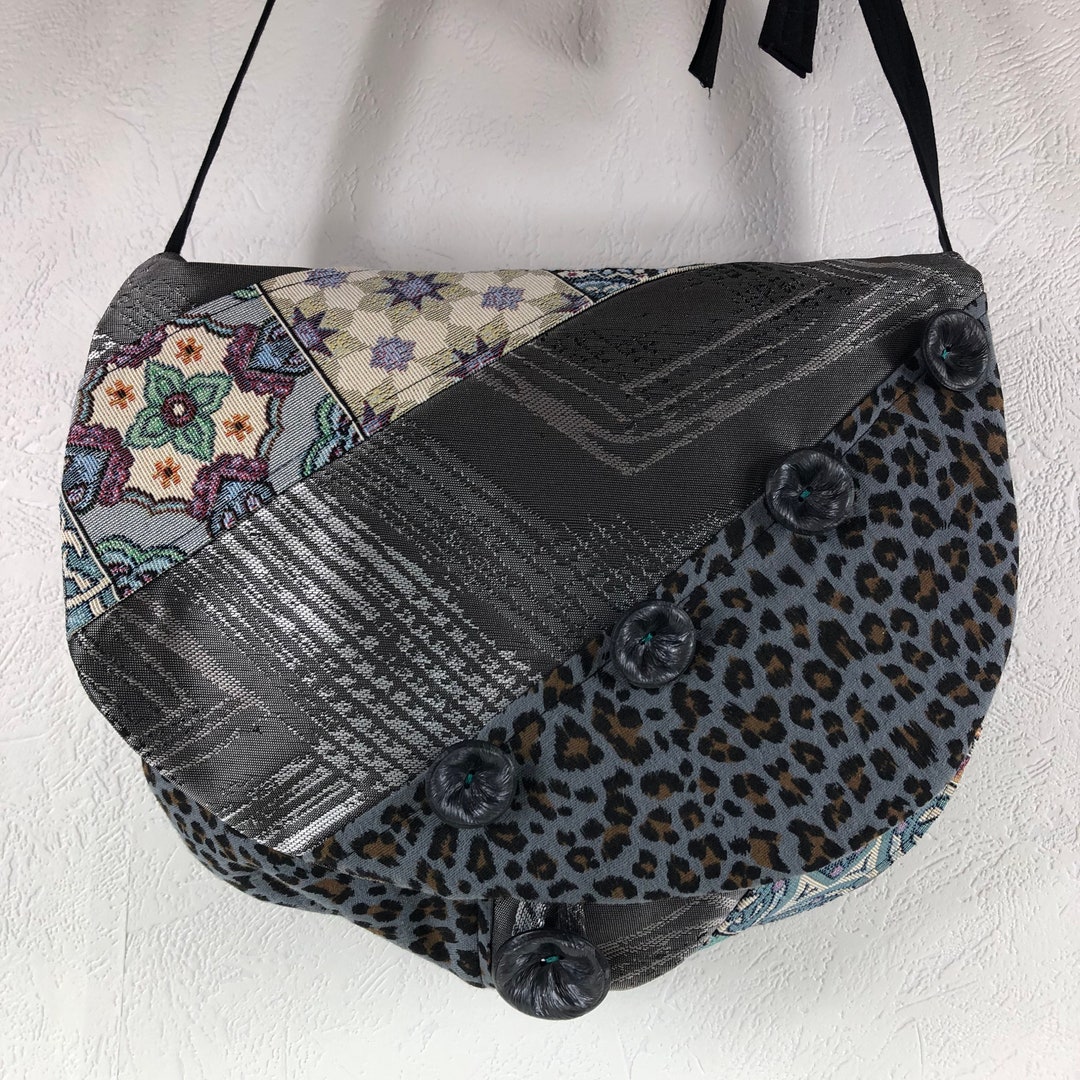 Satchel Bag Patchwork Fabrics Shoulder Strap Lyna Collection - Etsy