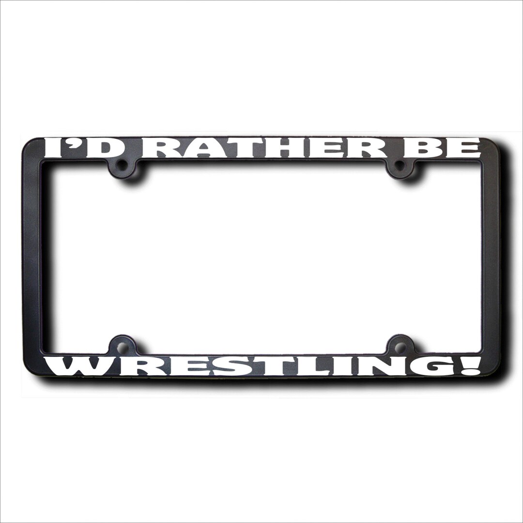 I'd Rather Be Wrestling License Frame Made in USA - Etsy