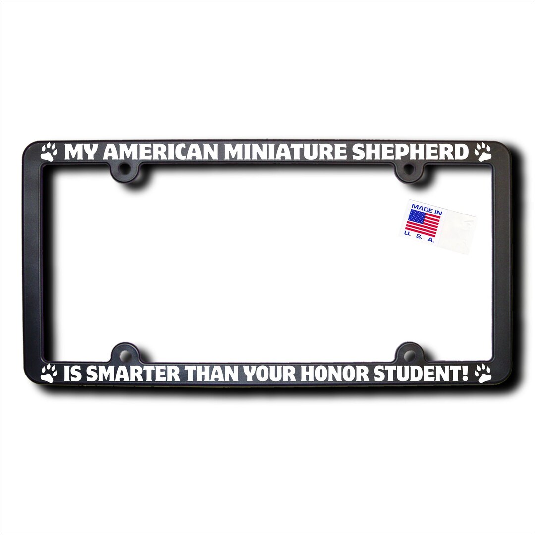 My American Miniature Shepherd Is Smarter License Frame - Etsy.de