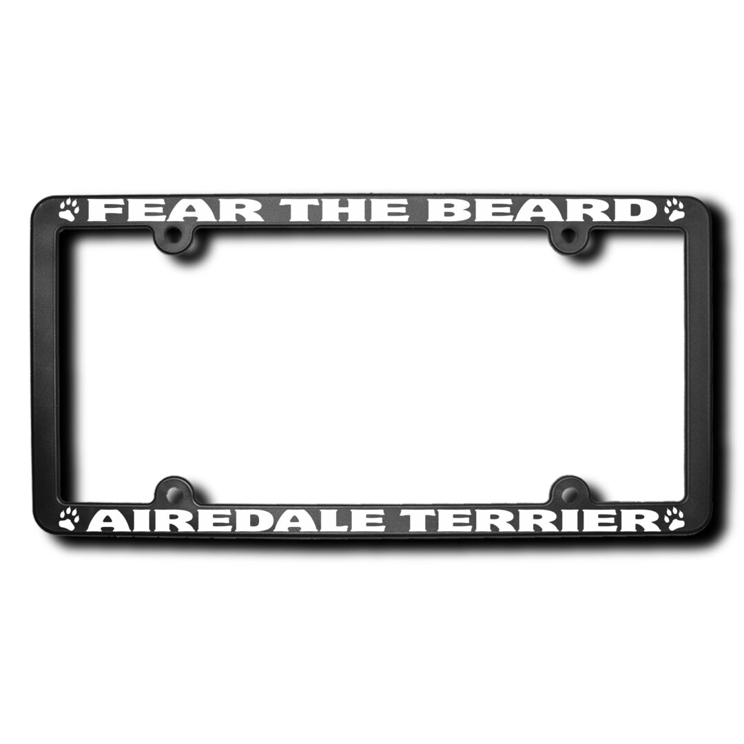 Fear the Beard Airedale License Frame - Etsy