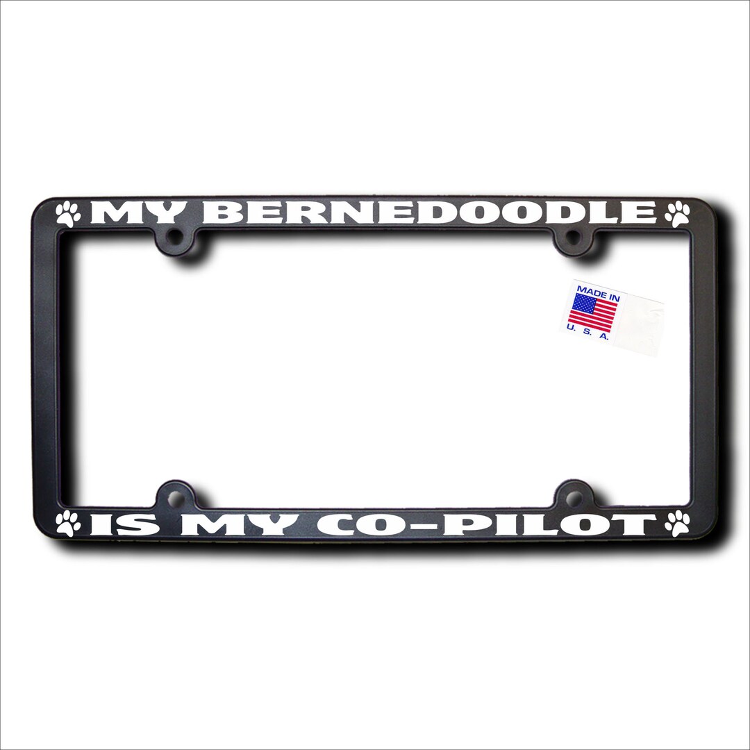 My Bernedoodle is My Co-pilot License Frame USA - Etsy