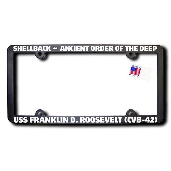 Shellback USS Franklin D. Roosevelt CVB-42 License Frame | Etsy