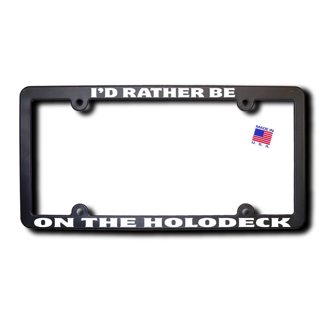 I'd Rather Be on the Holodeck License Frame V2 USA - Etsy