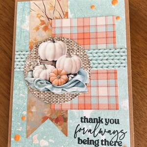 Handmade Fall Greeting Card for a Friend Pumpkin Die Cuts & Layered ...