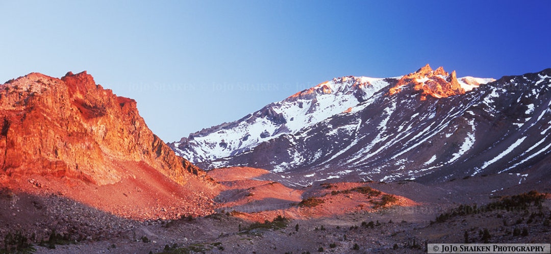 Mt. Shasta Sunrise 6x12 Color Fine Art Photograph, California, Cascade ...