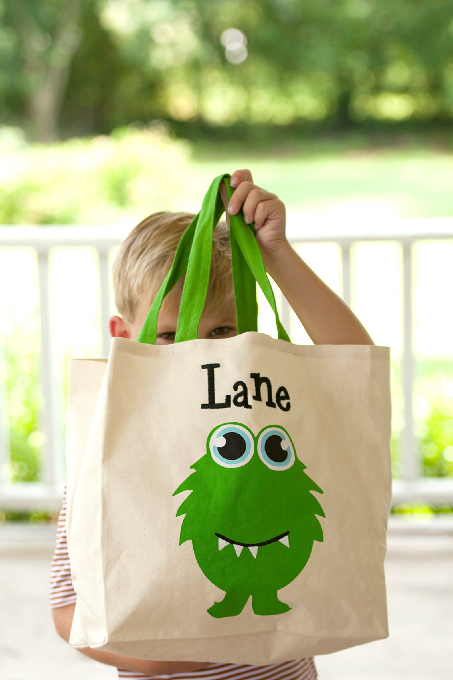 Trick or Treat Bag Monster Tote Halloween Bag - Etsy