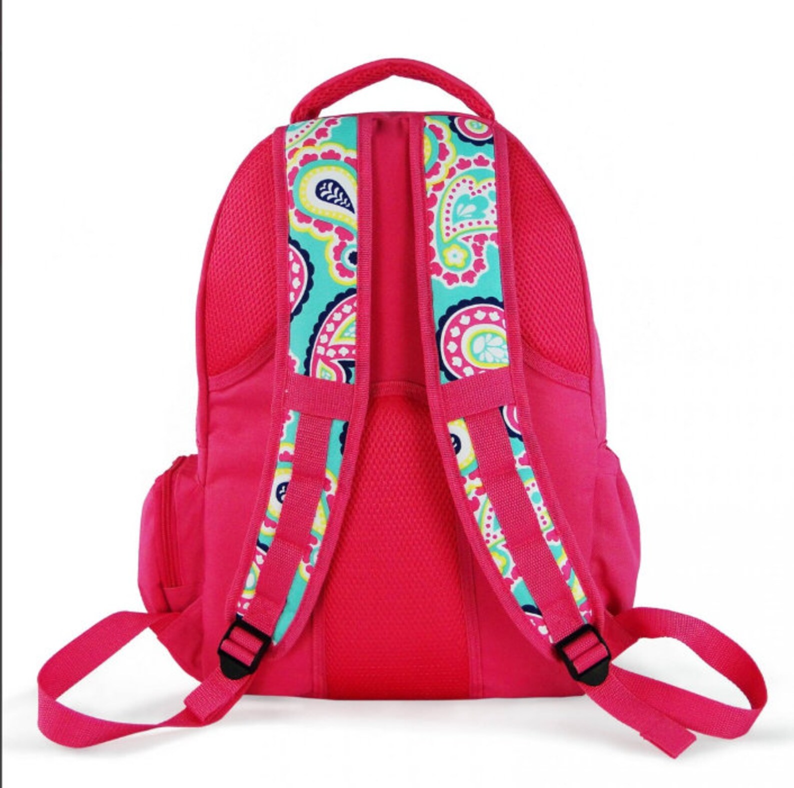 Backpack Monogrammed Backpack Pink Paisley TOP SELLER | Etsy