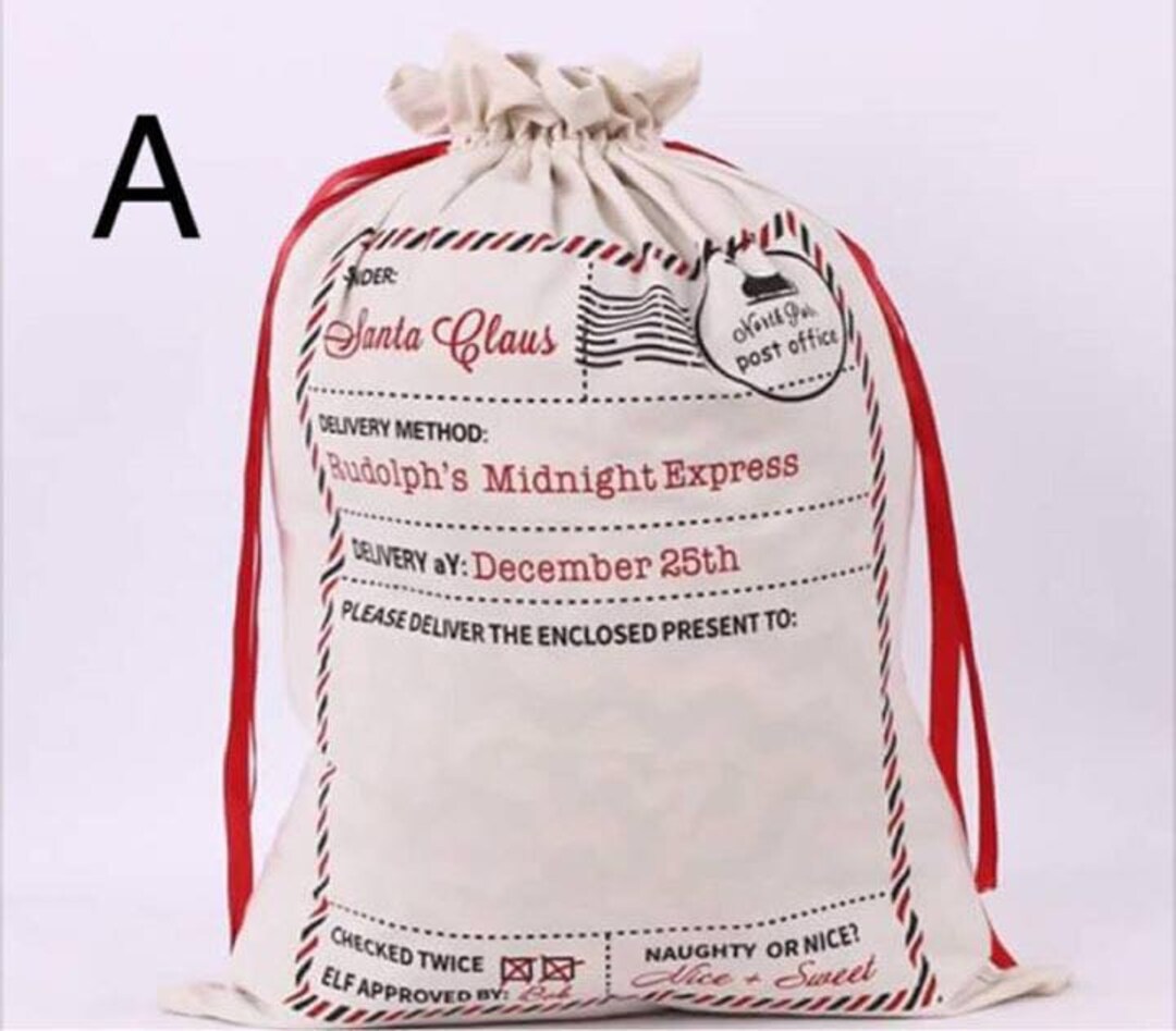 Santa Sack, Santa Bag, Santa Present Sacks, Christmas Gift Sacks, Santa ...