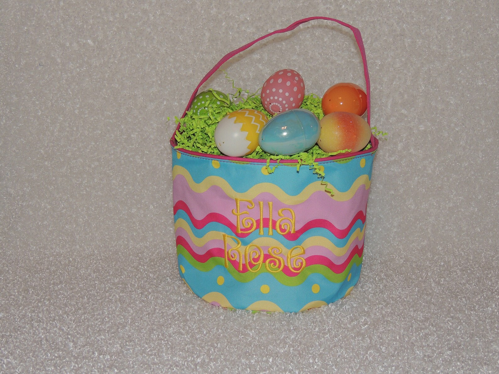 Happy Easter Bucket Monogrammed Easter Bucket Personalized - Etsy
