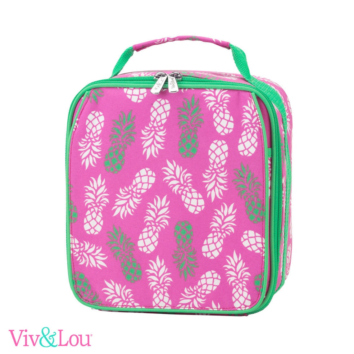 Backpack Lunch Box Monogrammed Backpack Pineapple Back - Etsy