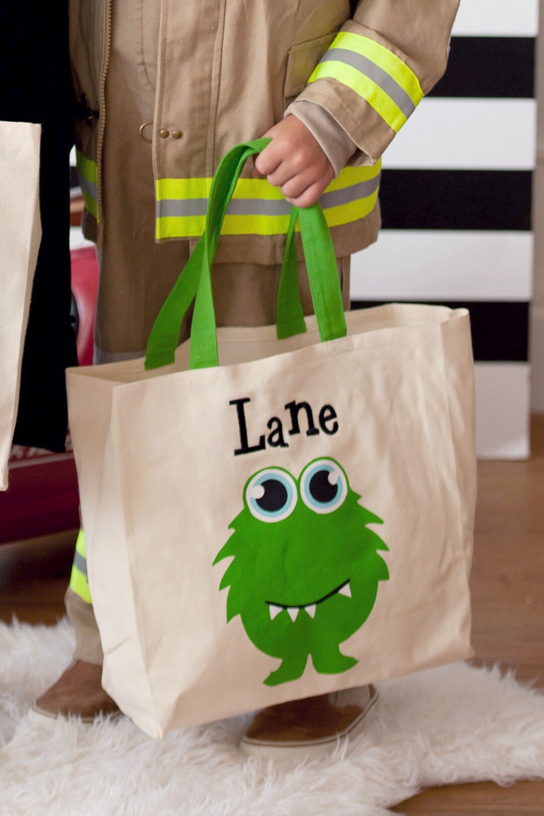 Trick or Treat Bag, Monster Tote Halloween Bag - Etsy