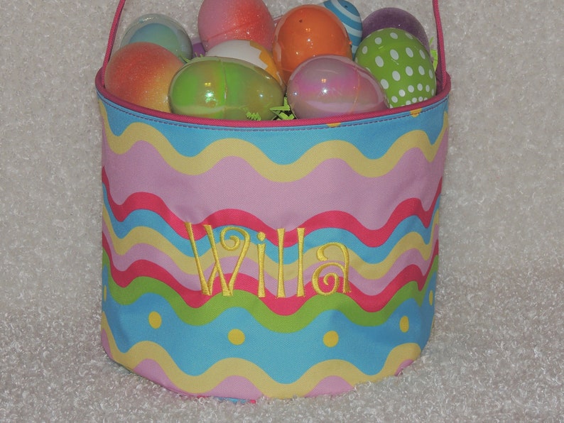 Happy Easter Bucket Monogrammed Easter Bucket Personalized - Etsy