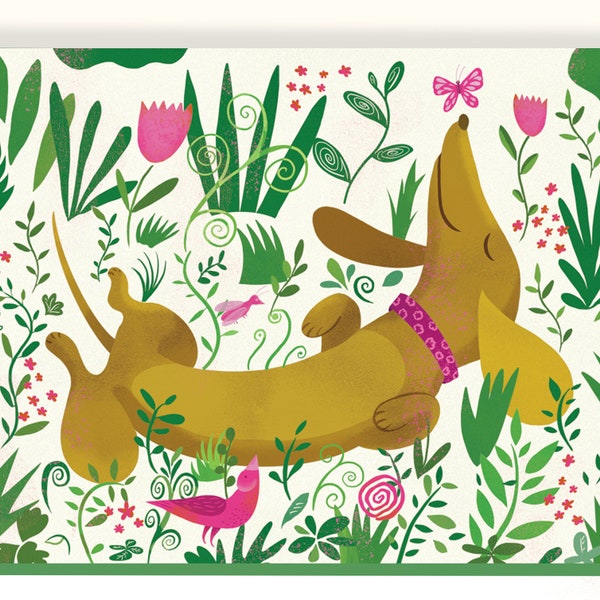 Wiener Dog Happy Birthday Card - Etsy