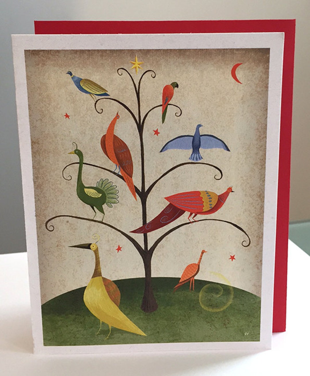 Birds in a Tree Blank Card - Etsy
