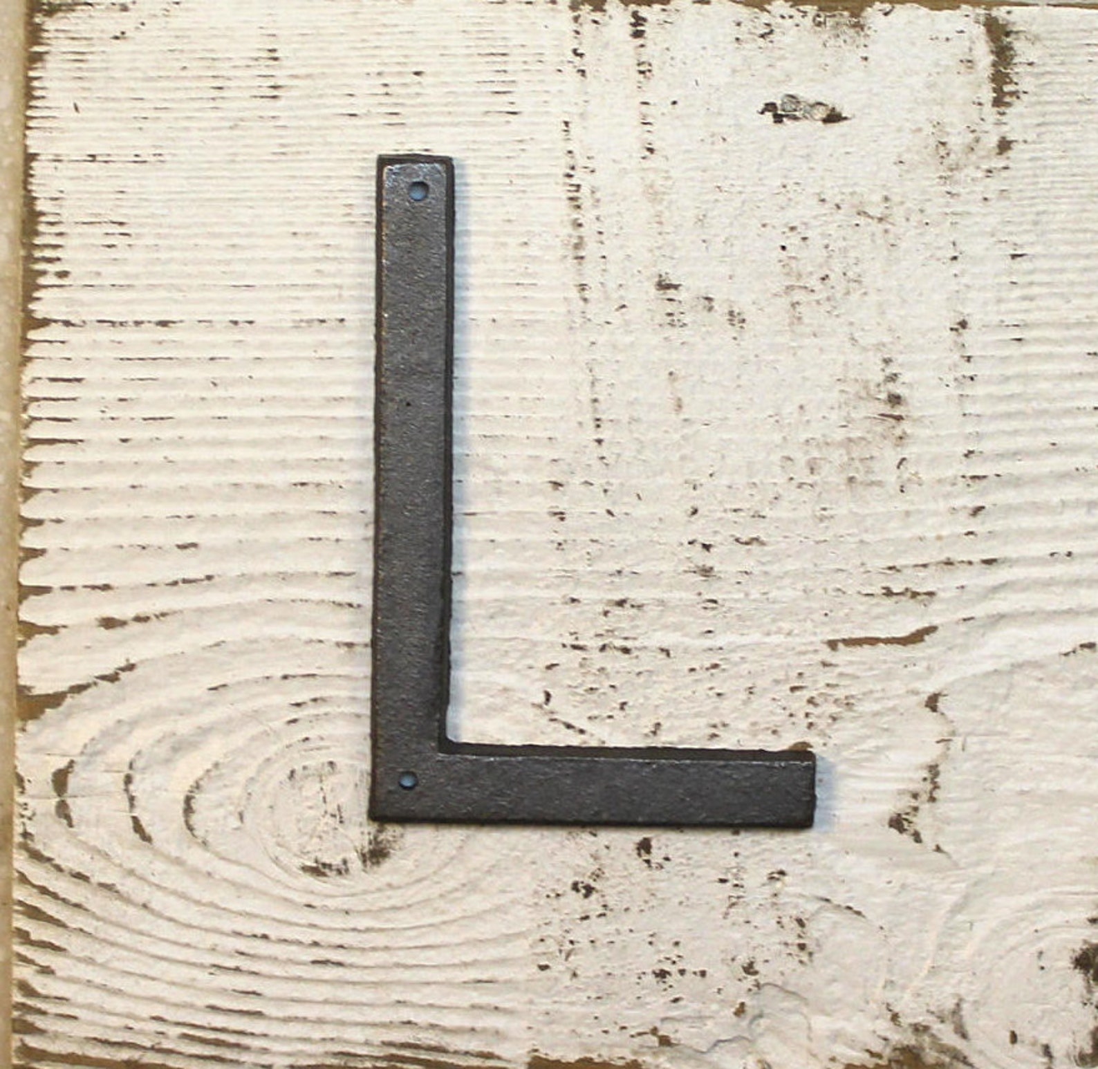 L 5 Inch Cast Iron Metal Letter L WITH drill holes for | Etsy