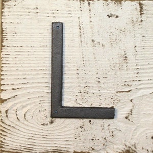 L 5 Inch Cast Iron Metal Letter L WITH drill holes for | Etsy