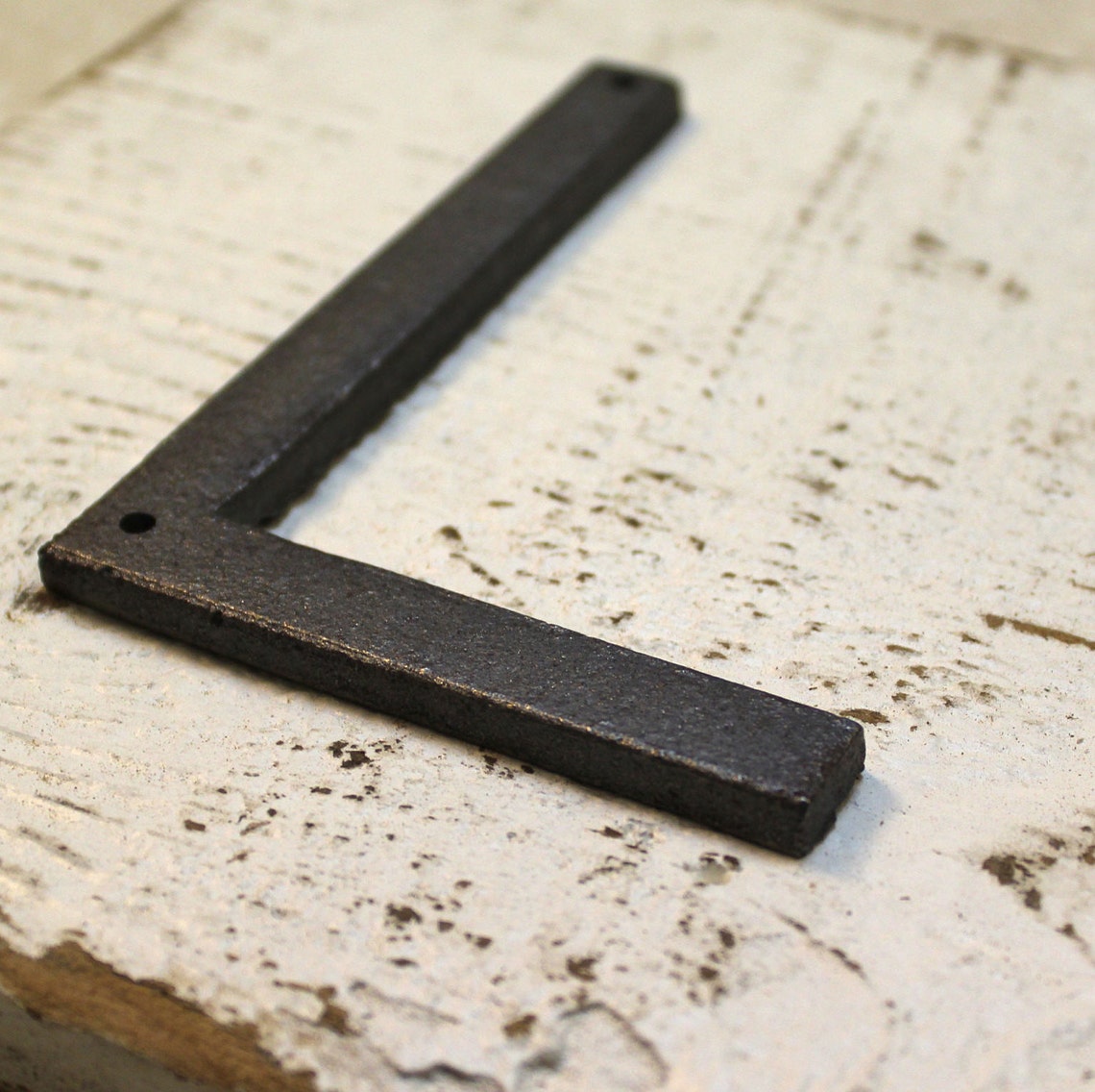 L 5 Inch Cast Iron Metal Letter L WITH drill holes for | Etsy