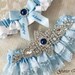 Blue Lace Wedding Garter Set. Blue Lace Garter Set Lace | Etsy
