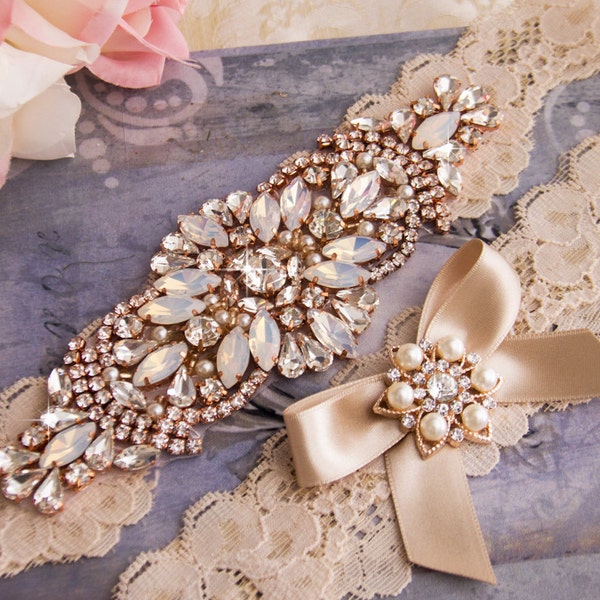 Rhinestone Garter - Etsy