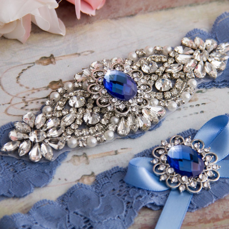 Blue Wedding Garter - Etsy