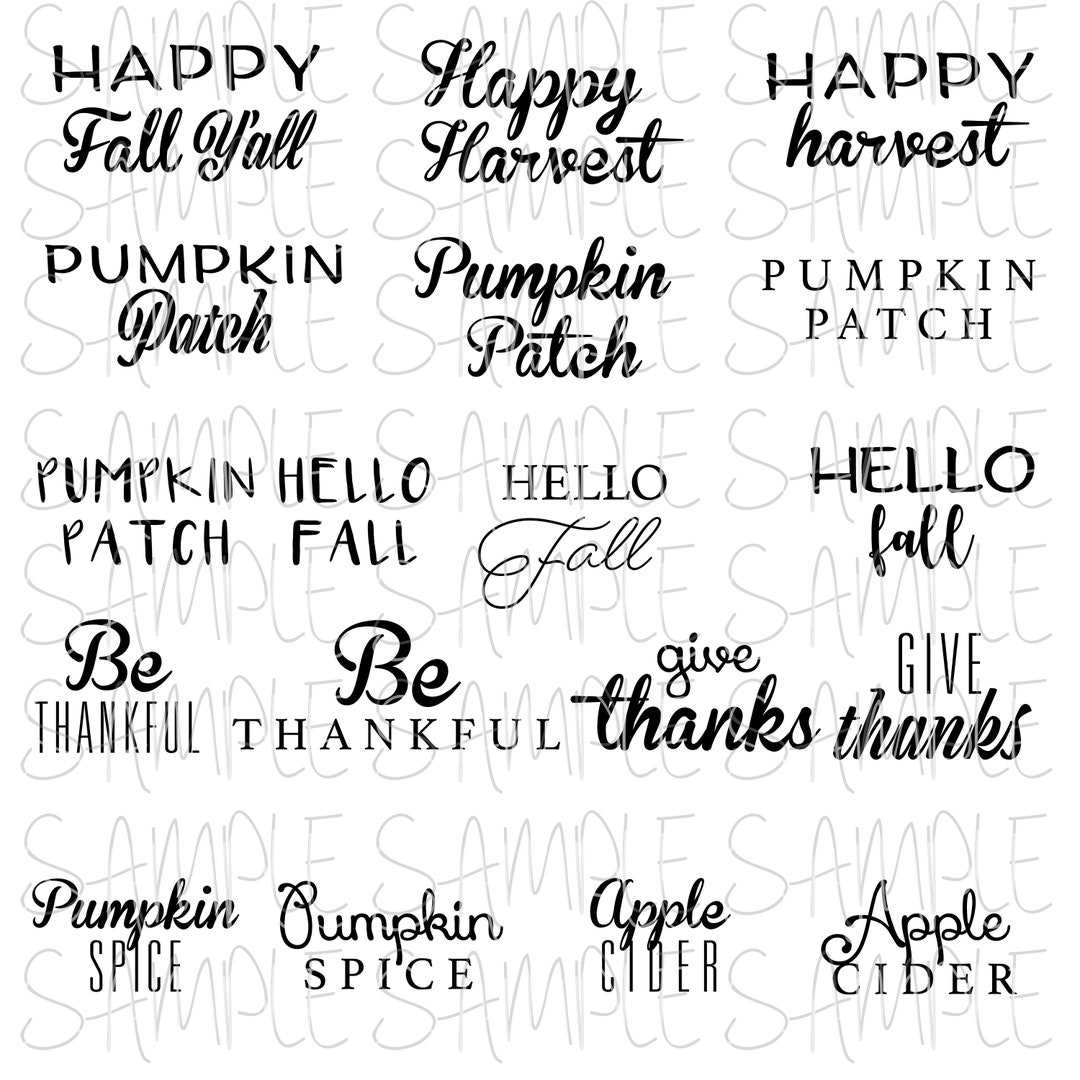 Fall MEGA Pack SVG Cut Outs for Cricut - Etsy