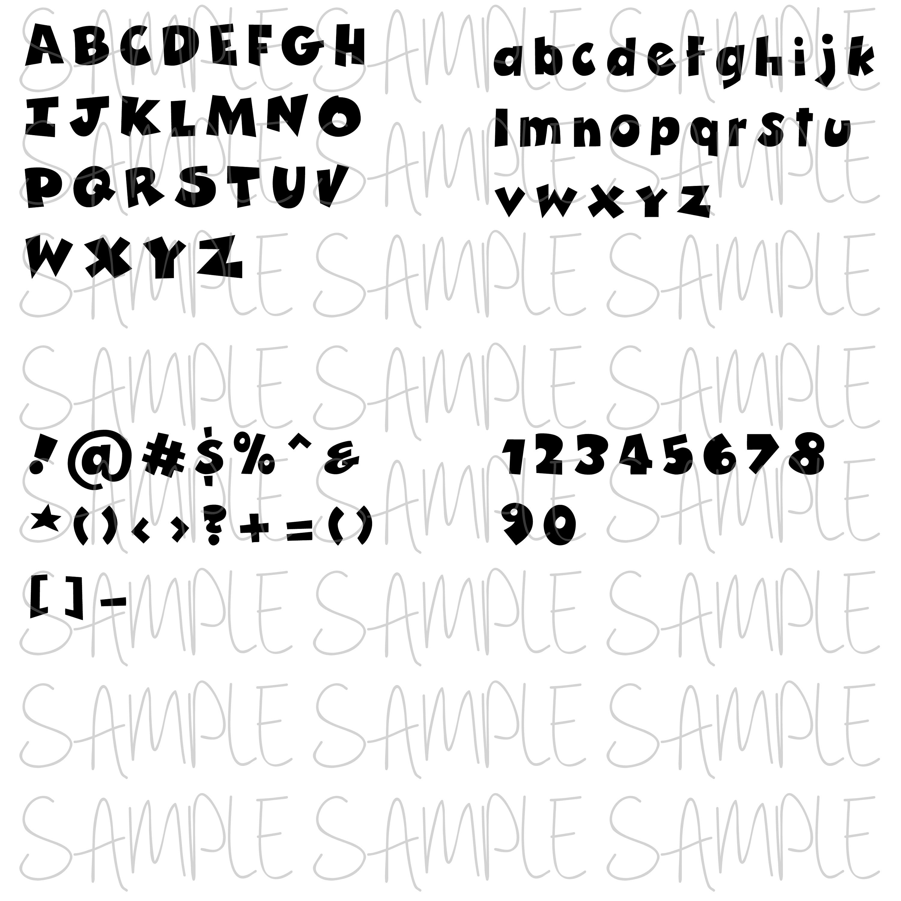 Thick Letters SVG Cut Out for Cricut - Etsy France