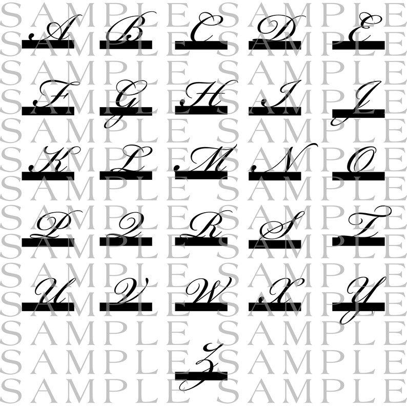 Monogram Last Name Logo Pack and Font SVG Cut Outs for Cricut - Etsy